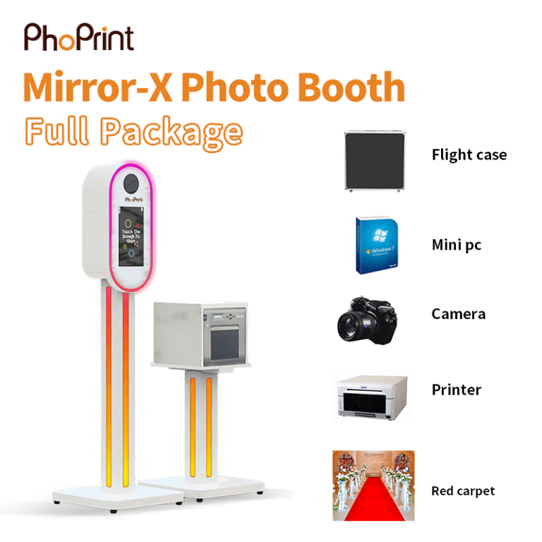 13.3" Mini Mirror Booth Instant Printing Photo Booth Support Customize ...