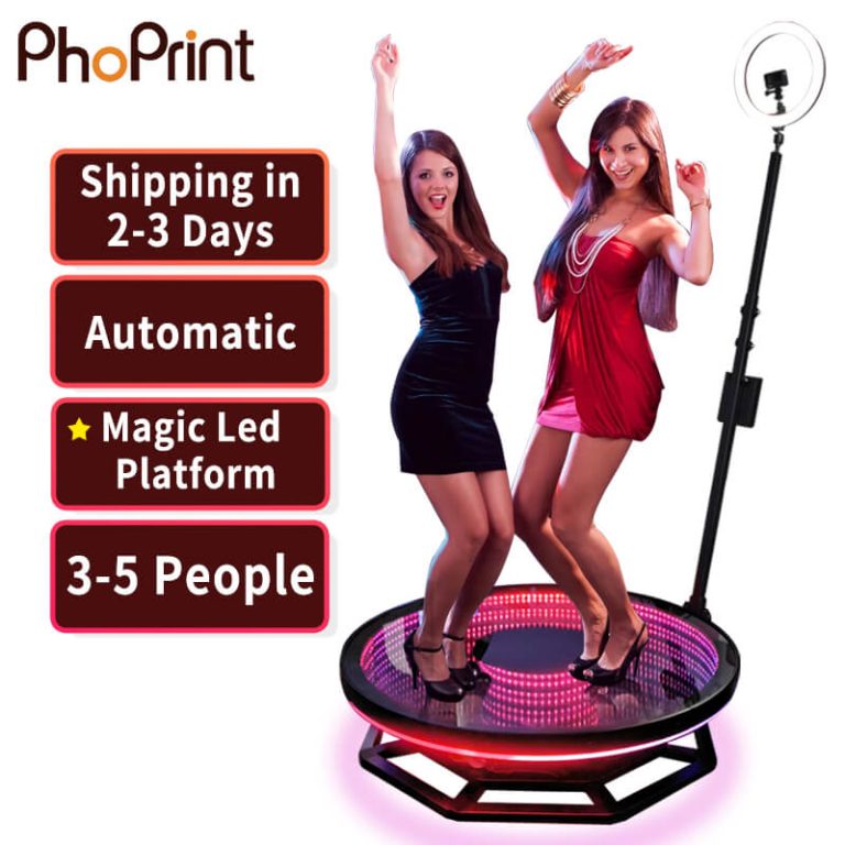 360 Pro with Glass Platform Best Photo Booth Company - PhoPrint