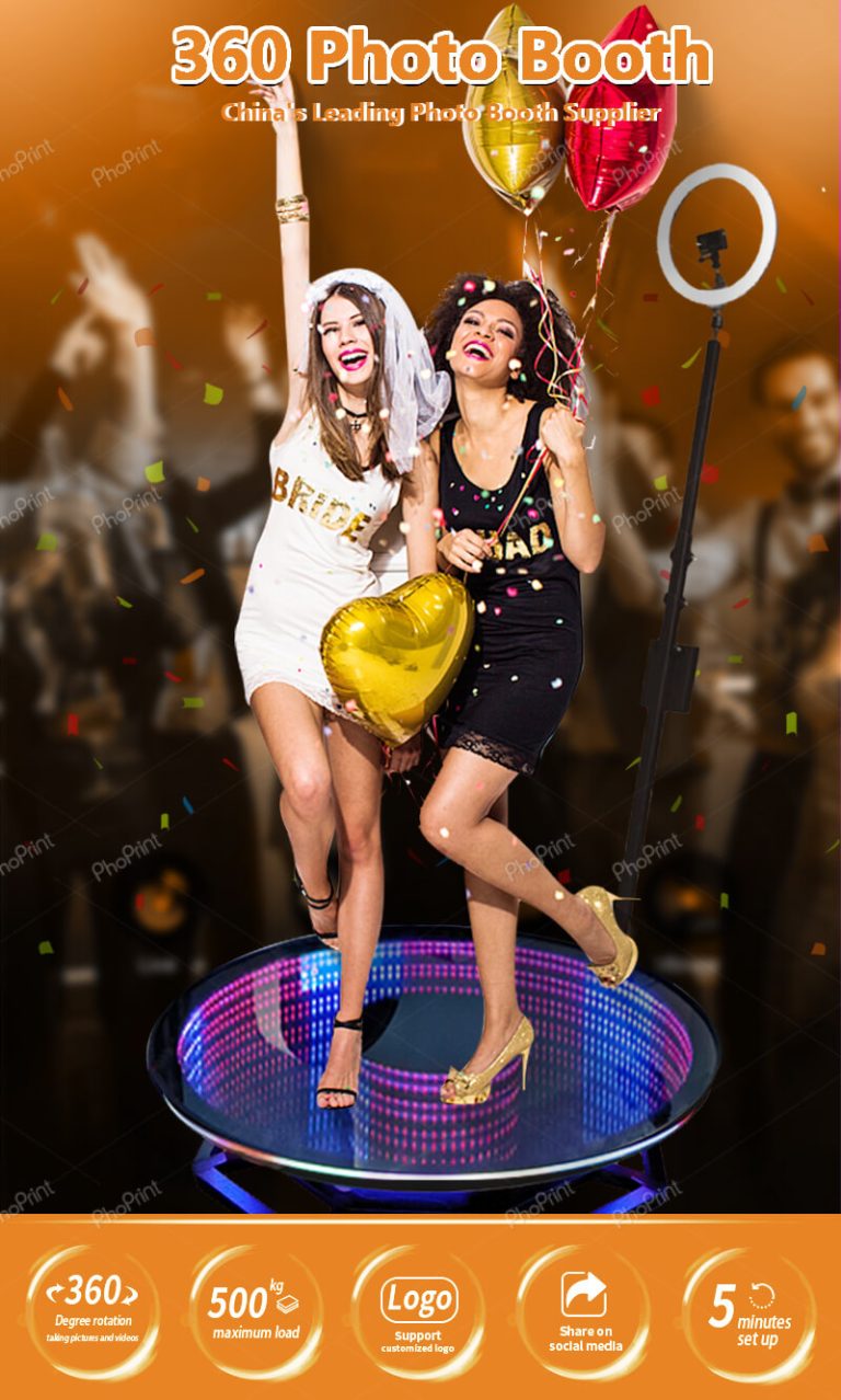 360 Pro with Glass Platform Best Photo Booth Company - PhoPrint