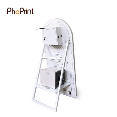 32" Rounded Mirror Photo Booth with Road Case Distributor - PhoPrint