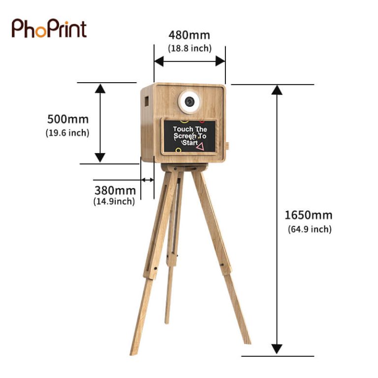 Height Adjust Wooden Photo Booth Design By Photography Expert