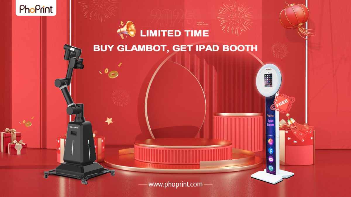 Glambot Photo Booth- Shop Black Oscars Robot Arm - PhoPrint