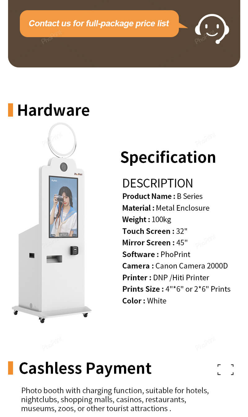Mirror Photo Booth With Payment System In Shopping Mall - PhoPrint
