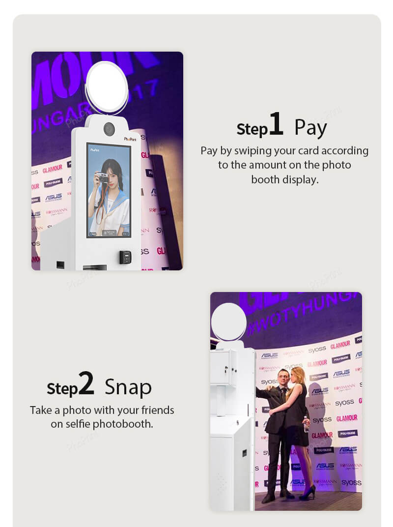 Mirror Photo Booth With Payment System In Shopping Mall - PhoPrint