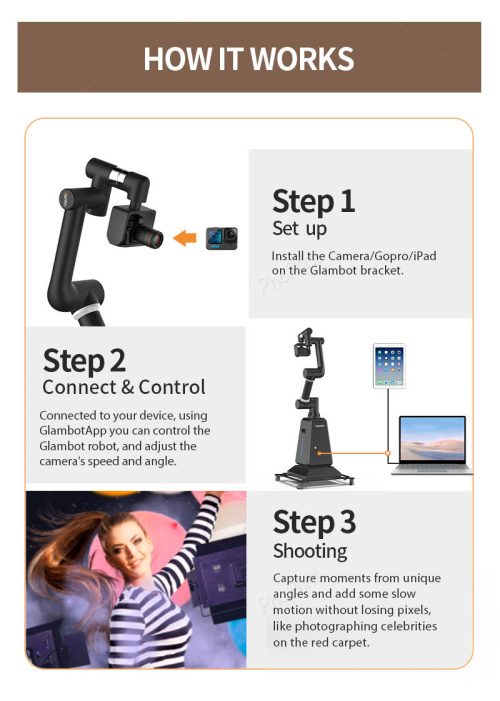 Glambot Photo Booth- Shop Black Oscars Robot Arm - PhoPrint