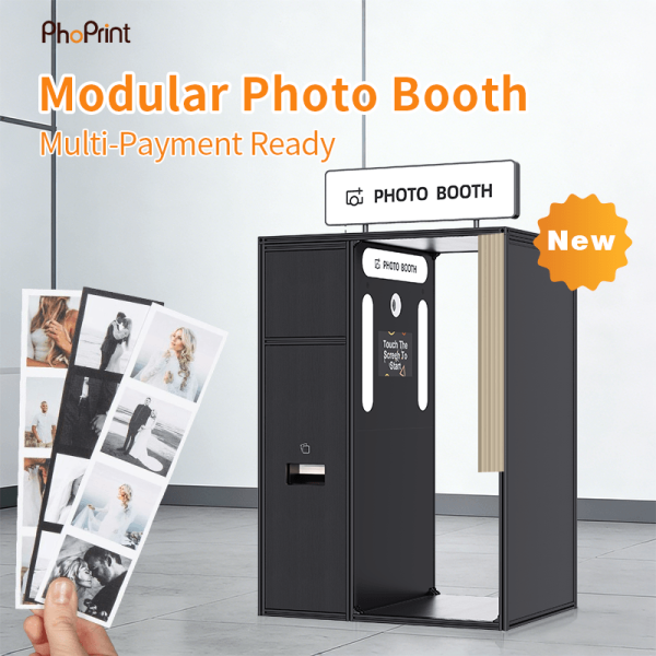 Modular Metal Photo Booth with Payment System-PB06 - PhoPrint