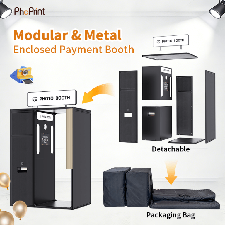 Modular Metal Photo Booth with Payment System-PB06 - PhoPrint